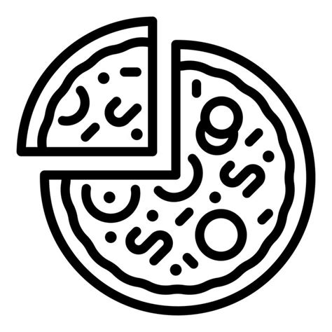 Cooked Pizza Icon Outline Cooked Pizza Vector Icon For Web Design