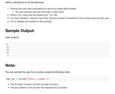 Solved Write A Javascript To Do The Following 1 Prompt The