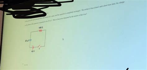 Solved In The Series RC Circuit Shown Below The Switch S Chegg