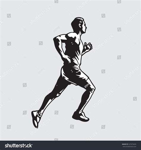 Running Man Vector Illustration Stock Vector Royalty Free 527675695 Shutterstock