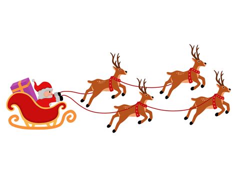 Christmas Svg Reindeer Svg Flying Santa Svg Dxf Png E