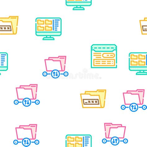 Folder Document Business File Vector Seamless Pattern Stock Vector Illustration Of Directory