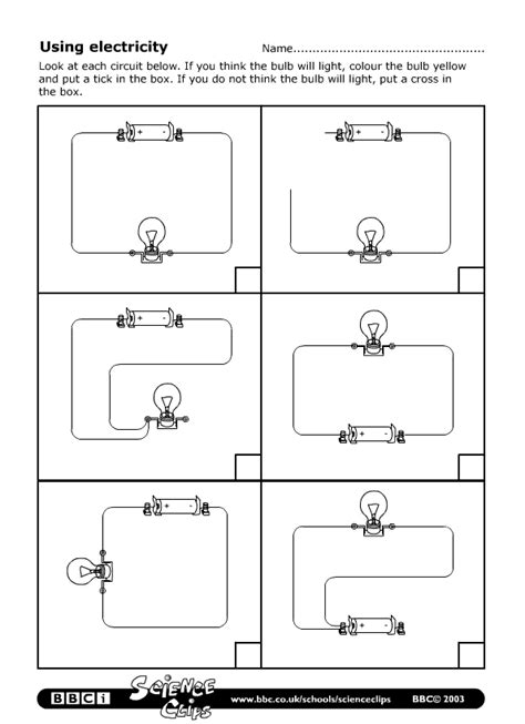 Live Worksheet Of The Simple Electric Circuit