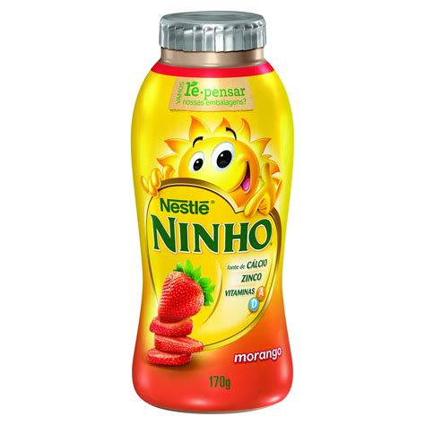 Iogurte Ninho Morango Liq 170g Nosso Pão