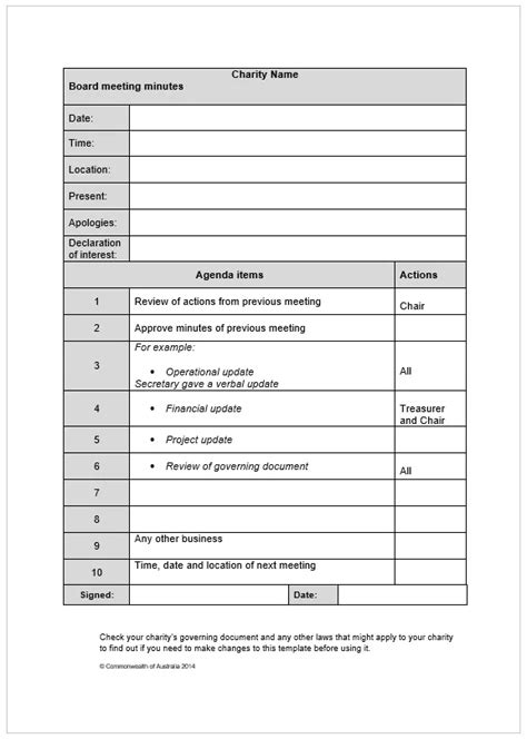 Free Meeting Notes Templates Printable Samples