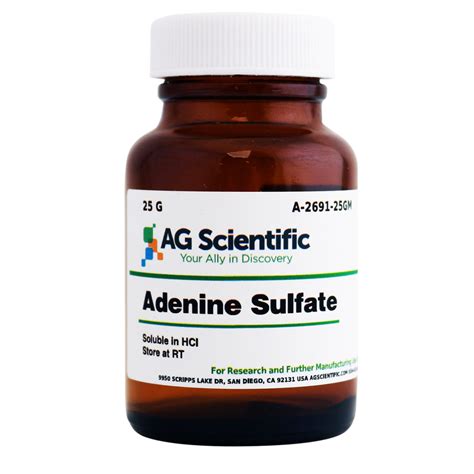 A 2691 25gm Adenine Sulfate Adenine Hemisulfate Salt 25 G