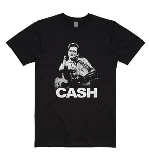 Johnny Cash Flipping The Bird Finger Shirt Johnny Cash Shirt Funny