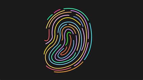 3d Render Abstract Background Of Stylized Fingerprint Of Smooth Lines Of Spline Gradient