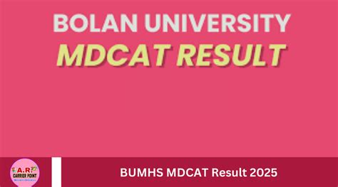 BUMHS MDCAT Result AR Carrier Point