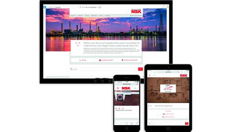 La nueva página web de NSK se adapta a móviles y tabletas Automatización en la Industria 4 0