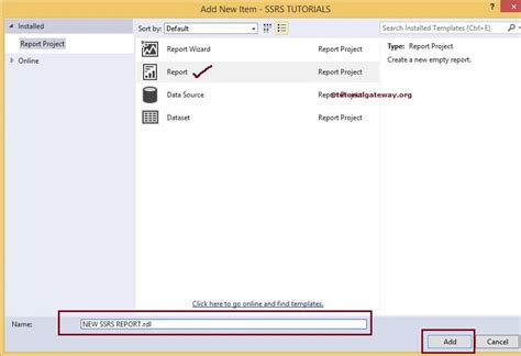 Creating Table Report In Ssrs