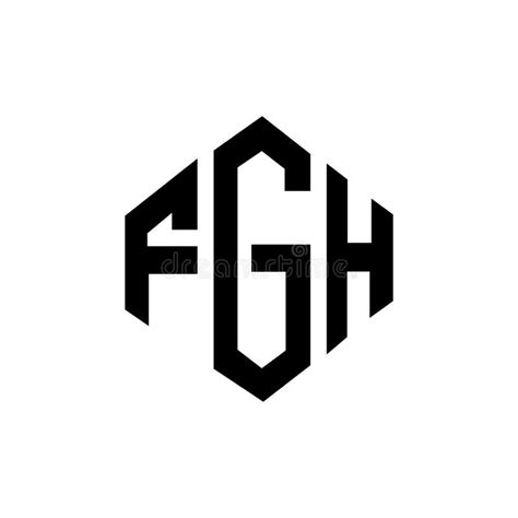 Fgh Letter Logo Design With Polygon Shape Fgh Polygon And Cube Shape Logo Design Stock Vector