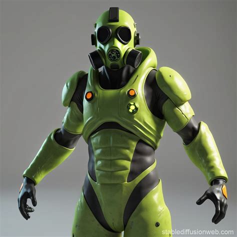 Radioactive Videogame Character In Blender Render Stable Diffusion Online