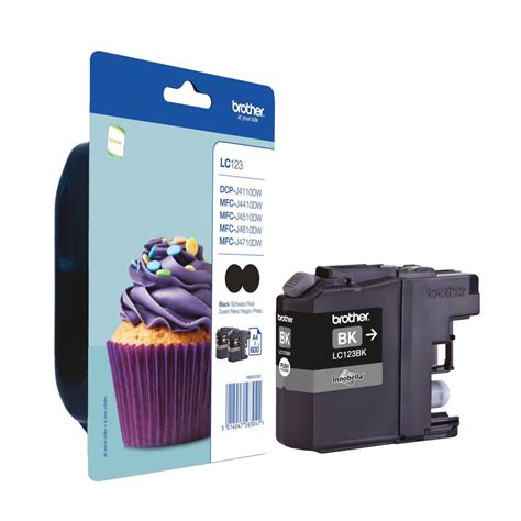 Brother Lc 123 Black Inkjet Cartridge 2 Pack Lc123bkbp2