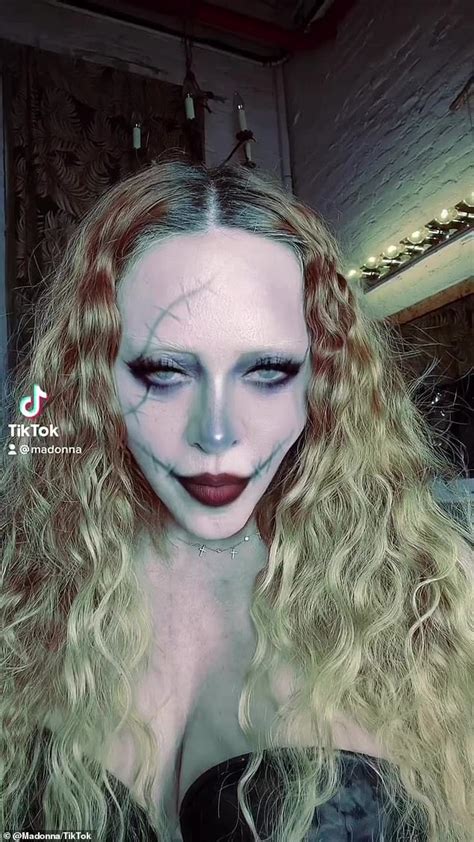 Madonna 64 Slips Into A Black Bustier As She Transforms Into A Sexy Zombie In Halloween Video