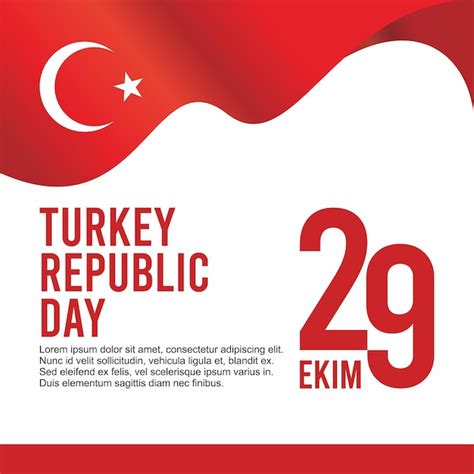 29 Ekim 터키 공화국의 날 배경 디자인 프리미엄 벡터