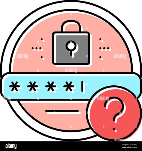 Forgot Password Color Icon Vector Illustration Stock Vector Image And Art Alamy