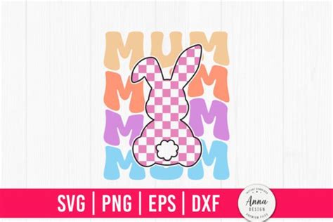 Mum Retro Easter Bunny Graphic By Anna Design · Creative Fabrica