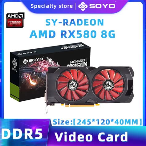 Soyo New Amd Graphics Card Rx580 8gb 2048sp 256bit Gddr5 Gpu Computer Graphics Card Play Game