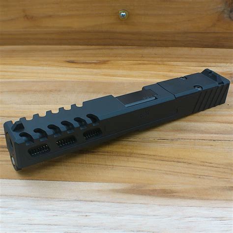 Glock 17 Pattern Slide Style 8a Complete Assembly With Black Barrel Rmr Cut Kineti Tech