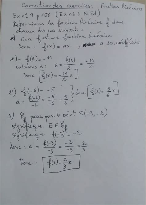 Exercices De Fonctions Affines الثانوية الاعدادية التنمية مكناس