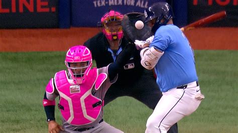 Isaac Paredes Gets Hit By A Pitch Driving In A Run 05 12 2024 Tampa Bay Rays