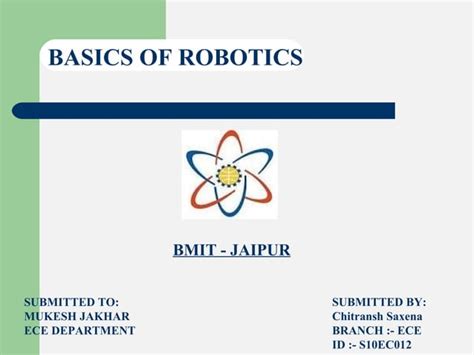 Basics Of Robotics Ppt