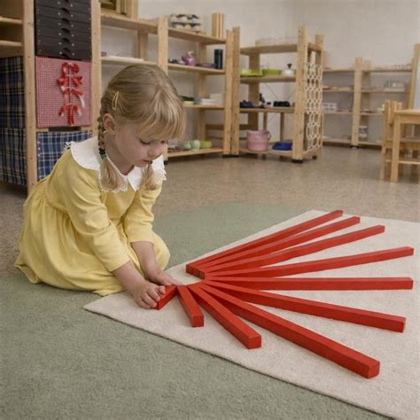 Montessori Red Rods Math Sensorial Learning Toy Homeschool And Classroom Etsy