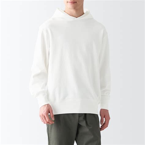 男裝有機棉混毛絨套頭衛衣連帽 無印良品 MUJI