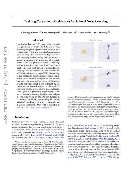 Pdf Training Consistency Models With Variational Noise Coupling