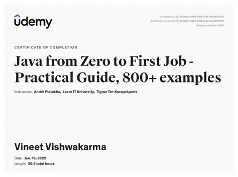 Java Certificate Pdf