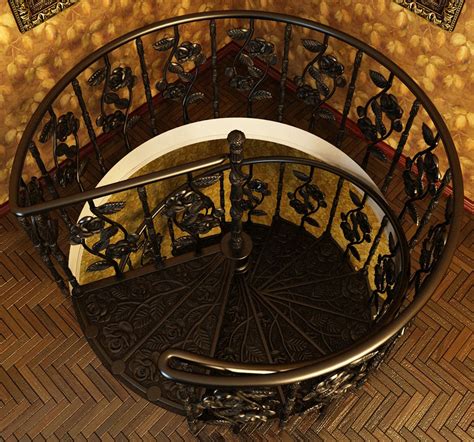 나선형 계단 01장미 3d 모델 95 Max Fbx Obj Free3d