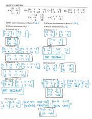 Comprehensive Matrices Review For College Students Course Hero