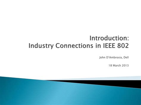 PPT Introduction Industry Connections In IEEE PowerPoint Presentation ID