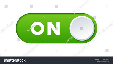 Slider Toggle Switch On Button Realistic Stock Vector Royalty Free Shutterstock