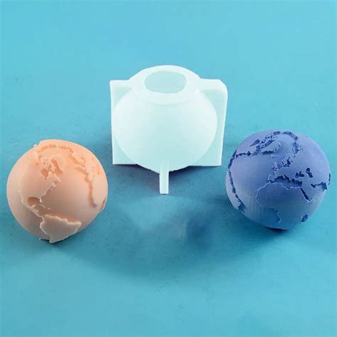 Badu Bg Направи си сам Земя Луна Силиконова форма за свещи Творческо пространство Изработване на