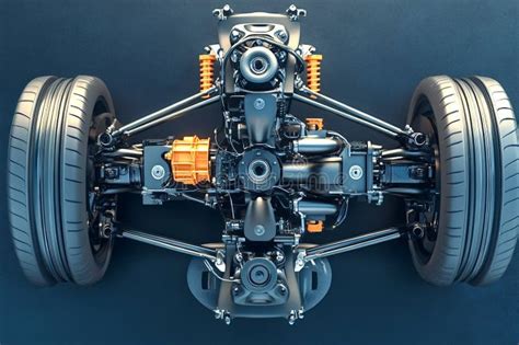 Electric Car Chassis With Motor Battery And Wheels Showing Innovative