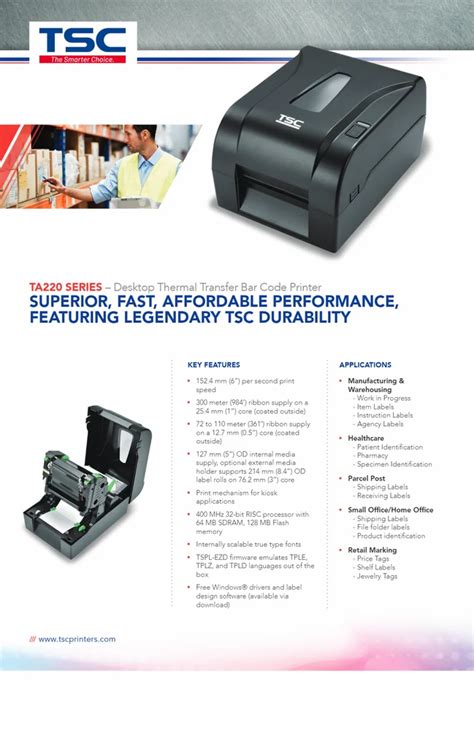 TSC TA 220 Barcode Printer Model Number TA 210 400 Meter Per Hour At Rs 12500 In Pune