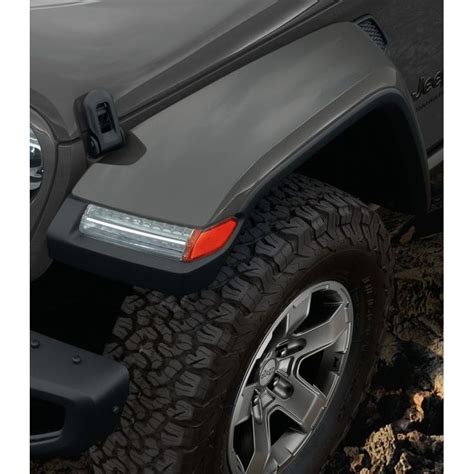 Mopar High Top Fender Flares Kit With Led Lights Textured Black Front