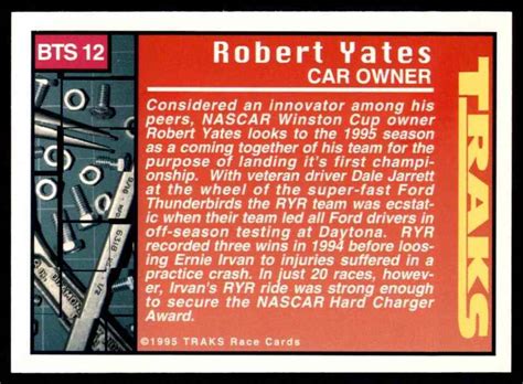 1995 Traks Robert Yates Robert Yates Racing Bts12 Ebay