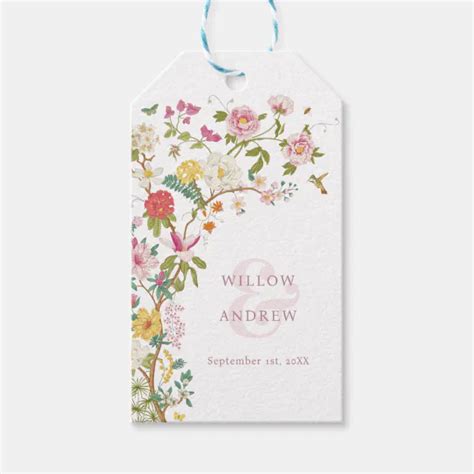 Vintage Floral Wedding T Tags Zazzle
