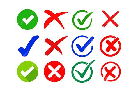 Set Of True And False Icons Collection Illustration Vector Premium Ai