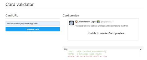 Timeout Error When Passing Twitter Card Validator · Issue 162 · Nuxtcontent · Github