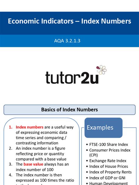economic indicators index numbers pdf consumer price index index economics