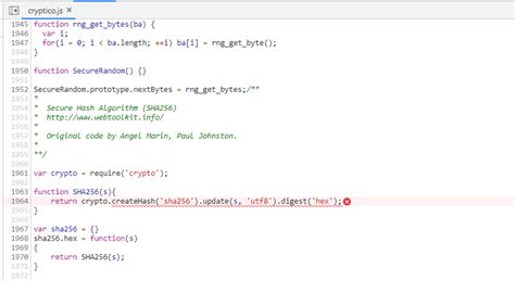 an error was reported using cryptico 1964 uncaught typeerror crypto createhash is not a