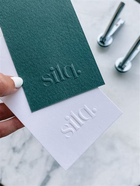 Embossed Logo Card Embossed Business Cards Emboss Printing Embossed