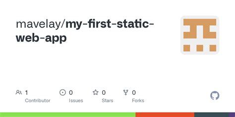 GitHub Mavelay My First Static Web App