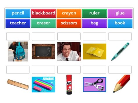 Classroom Objects Match Up