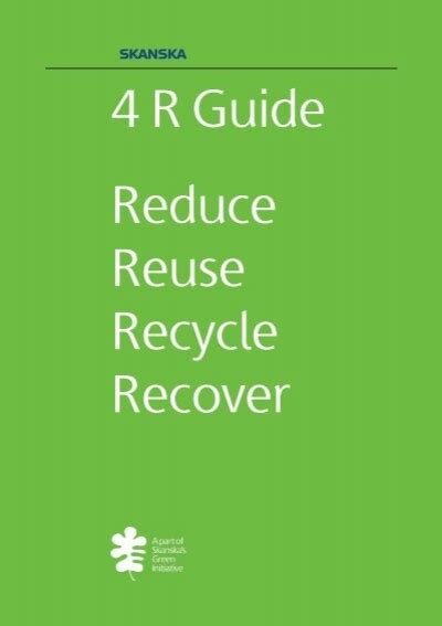 R Guide Reduce Reuse Recycle Recover Skanska