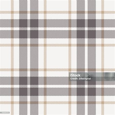 Pola Kotakkotak Grafik Vektor Mulus Dalam Abuabu Krem Dan Off Putih Tartan Memeriksa Kotakkotak